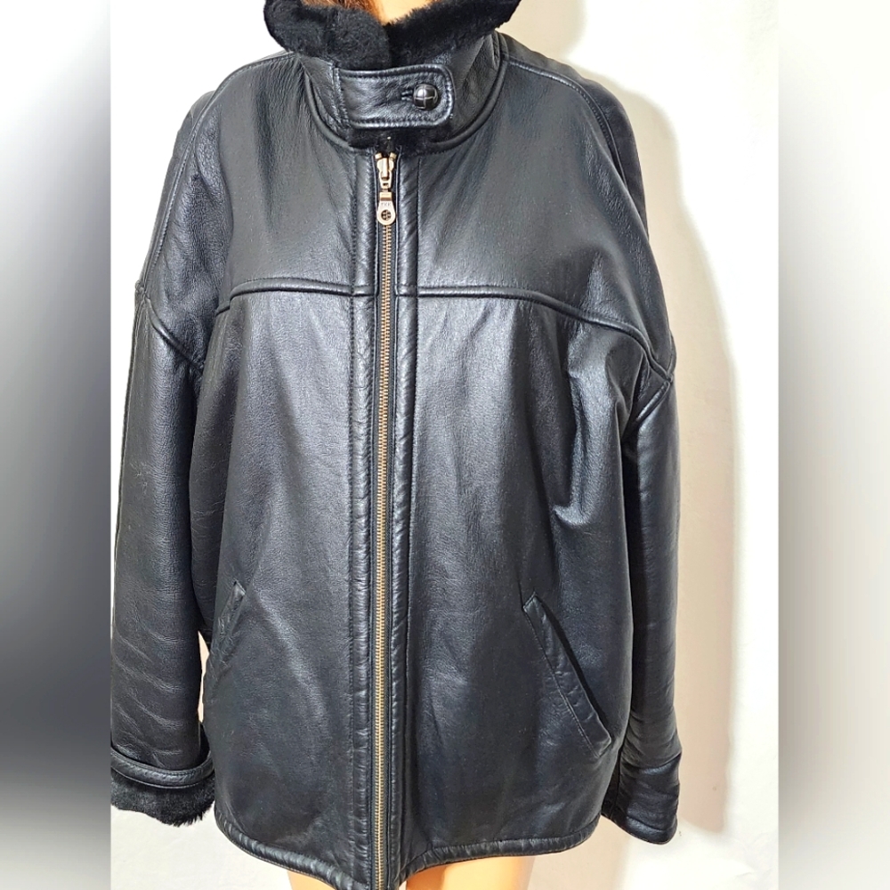 Wilson 100% Leather Fleece Lined Jacket - Gem